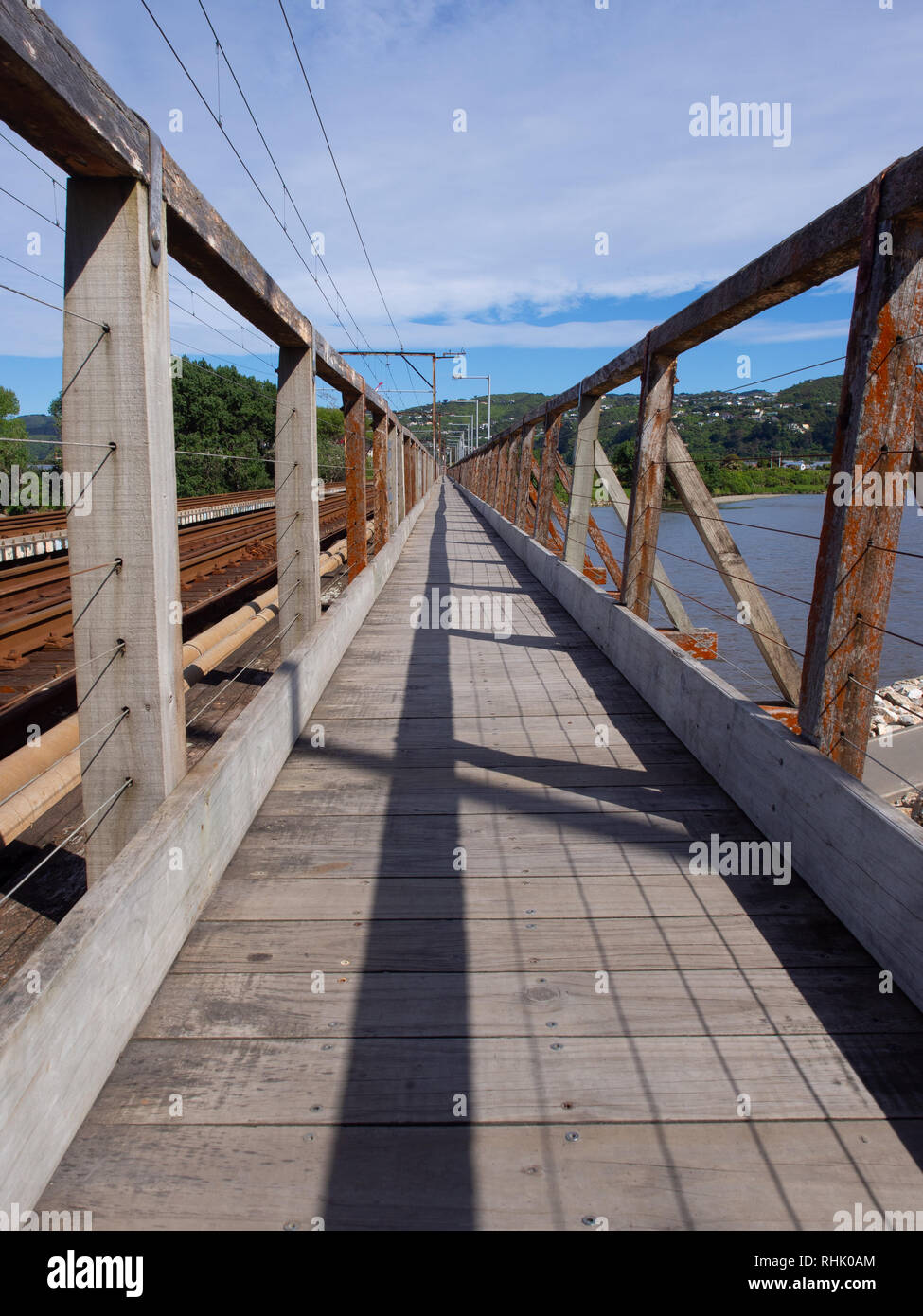Rail Bridge Pedestrian Walkway Stock Photo - Alamy
