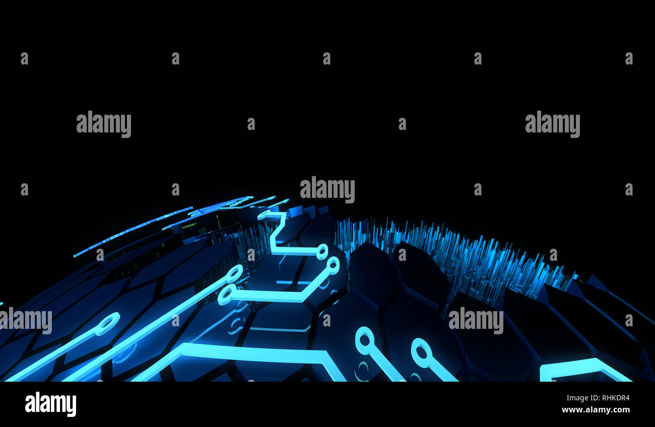 Internet smart earth technology, circuit board data transmission Stock ...