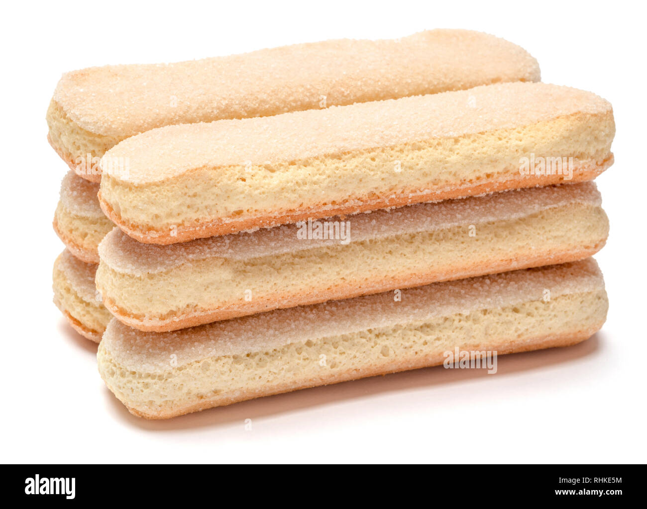 Traditional Italian Savoiardi ladyfingers Biscuits on White Background ...