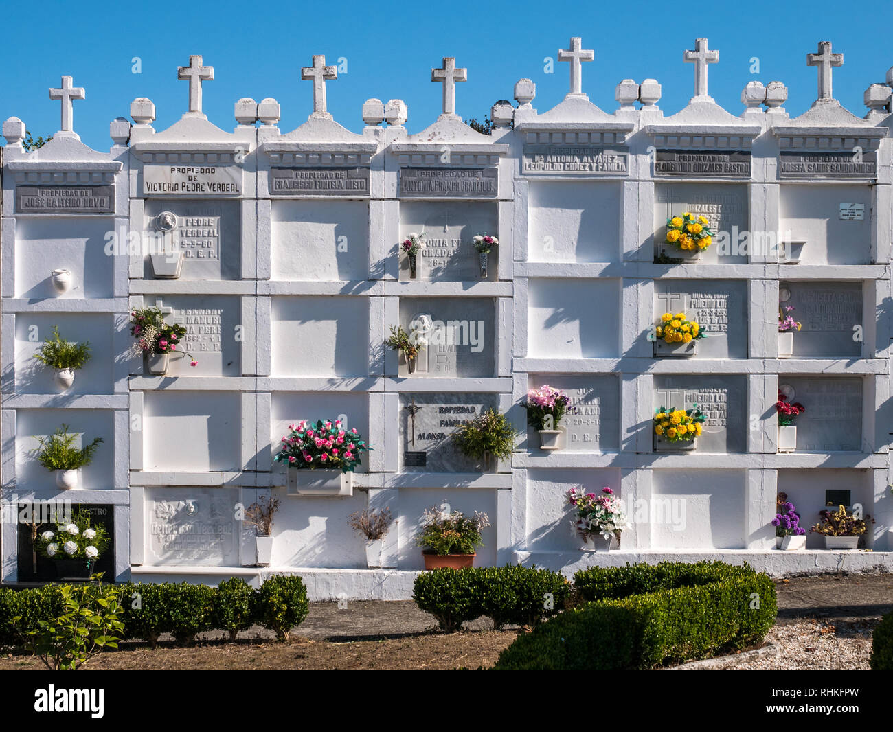 Cemetery of Ortigueira, Rias Altas, Galicia, Spain Stock Photo - Alamy