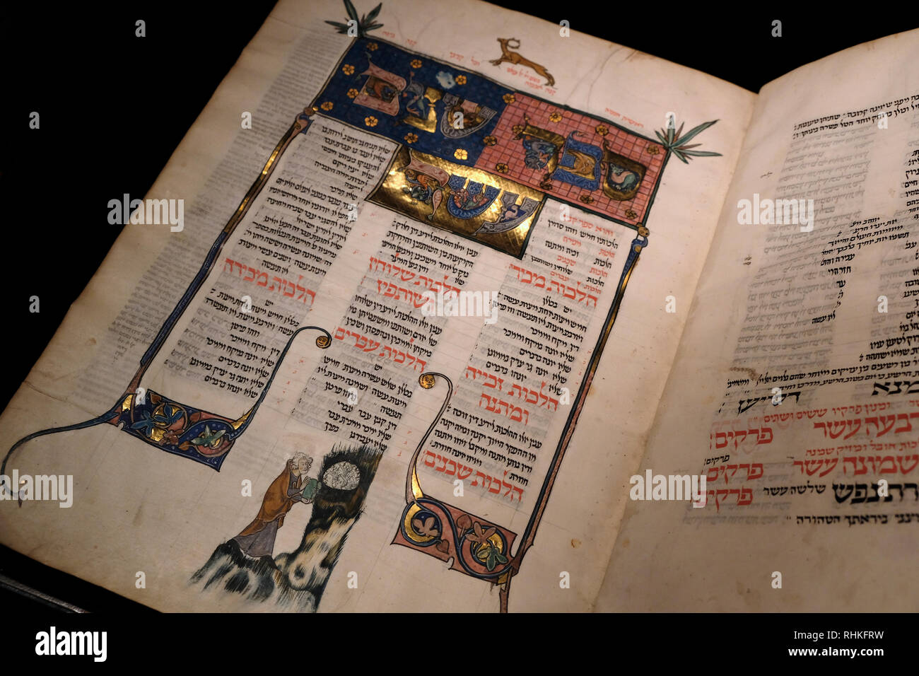 Jerusalem, Israel. 2nd February, 2019. A medieval handwritten ...