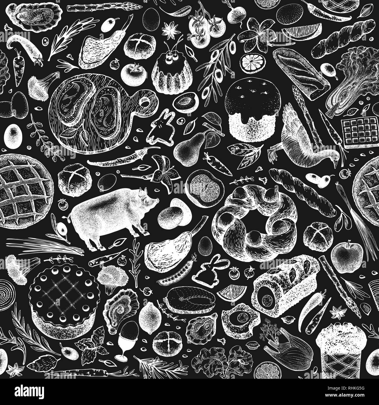 Chalk easter egg Stock Vector Images - Alamy