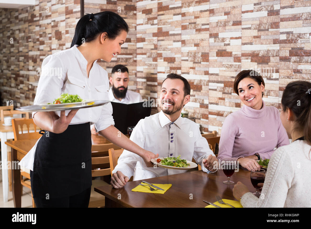 Waitress Serving