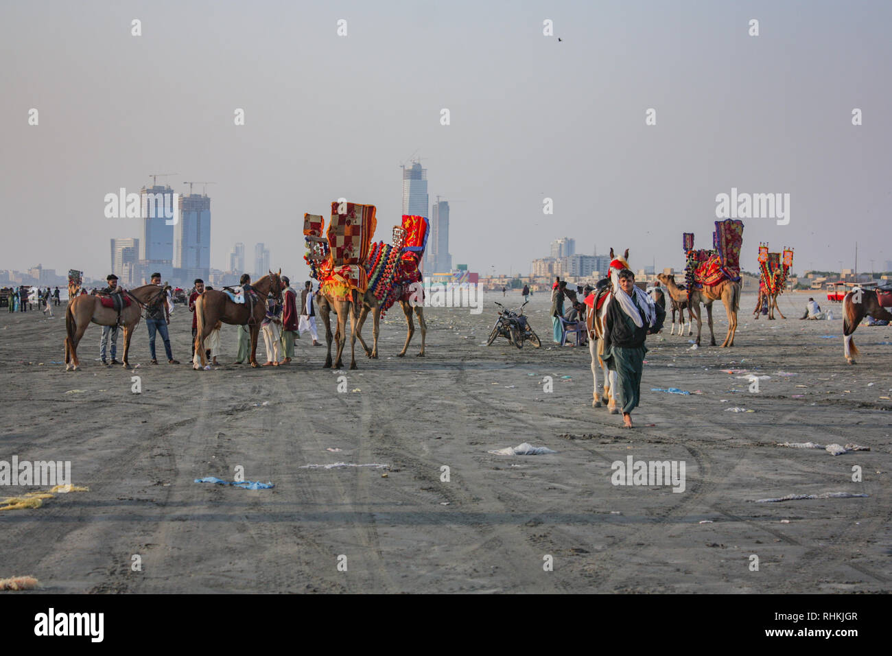 Sea view Clifton Beach Karachi Pakistan Stock Photo - Alamy