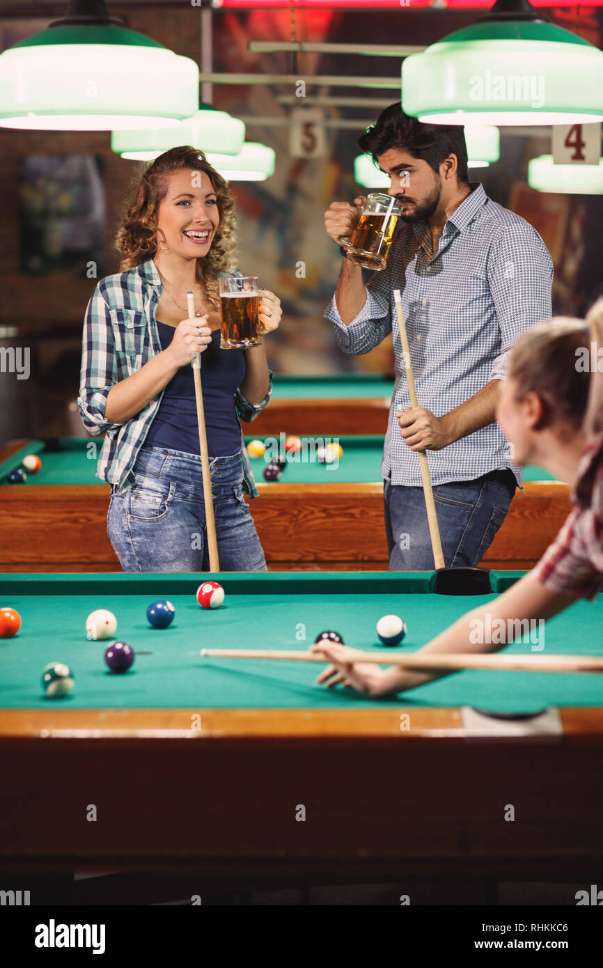 The billiard party hi-res stock photography and images - Alamy