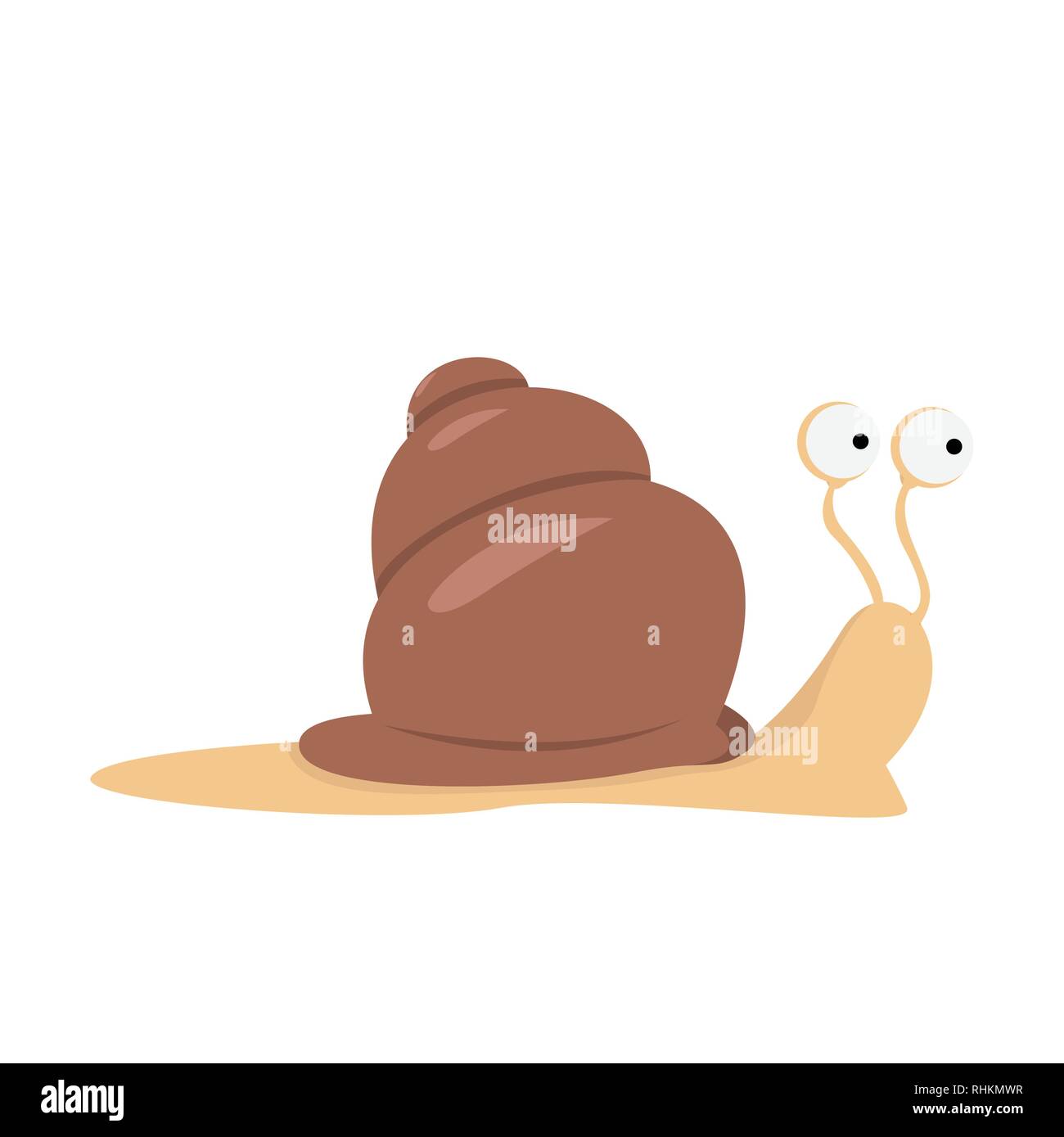 Cartoon brown slug happy smiling hi-res stock photography and images ...