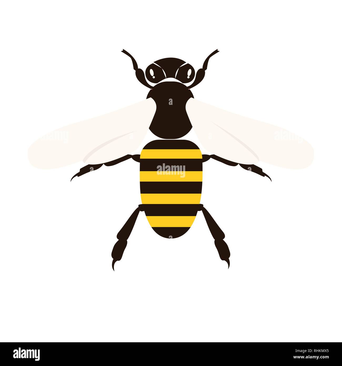 Bee on white background for graphic and web design, Modern simple ...