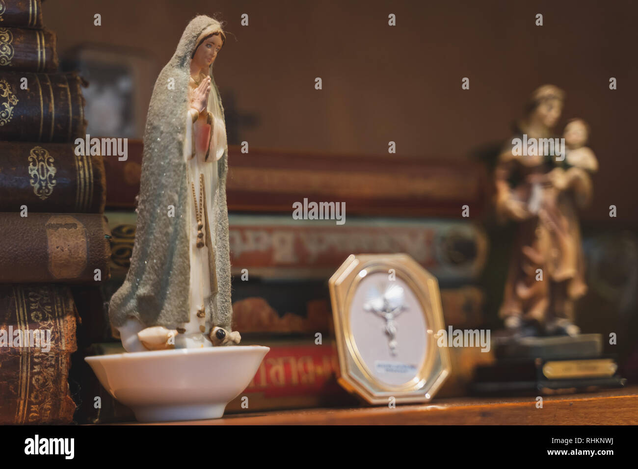 Statue of Mary, mother of Jesus, according to the New Testament and the ...