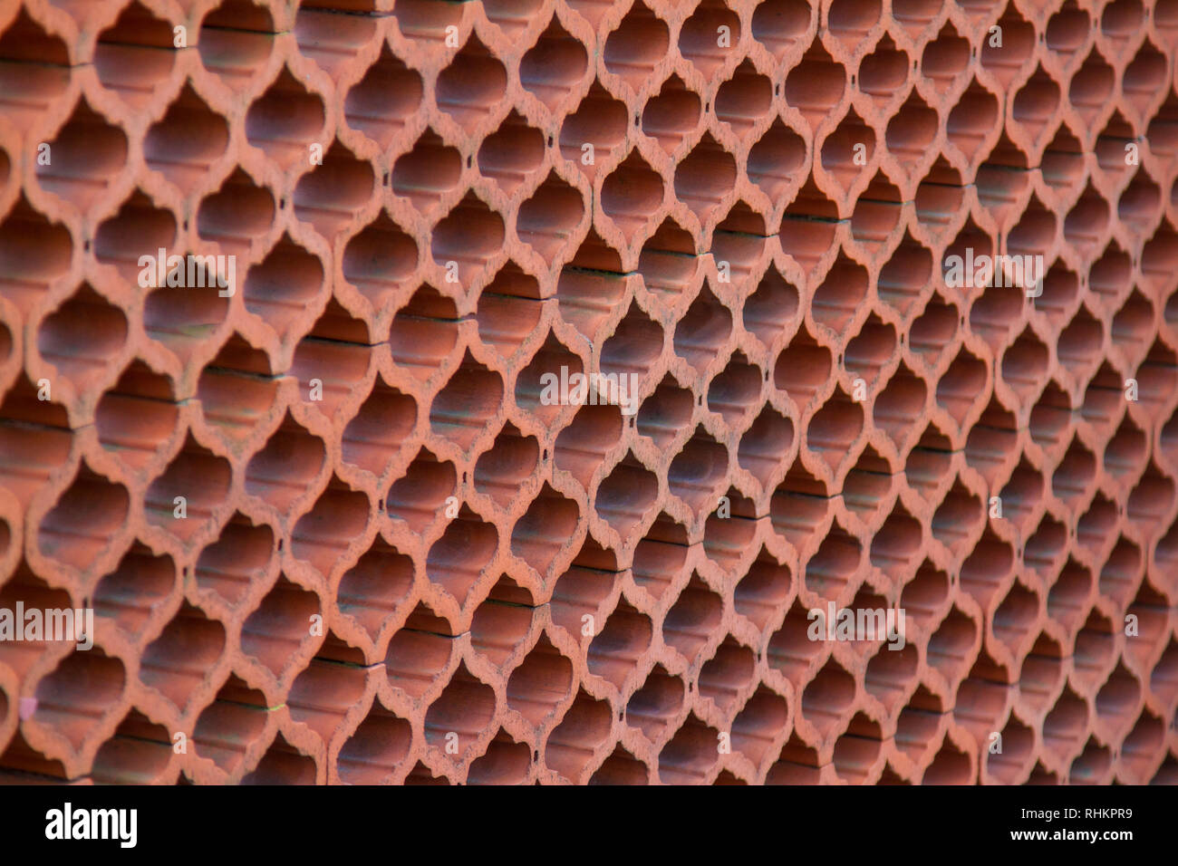 Garden wall made of traditional terracotta Stock Photo - Alamy