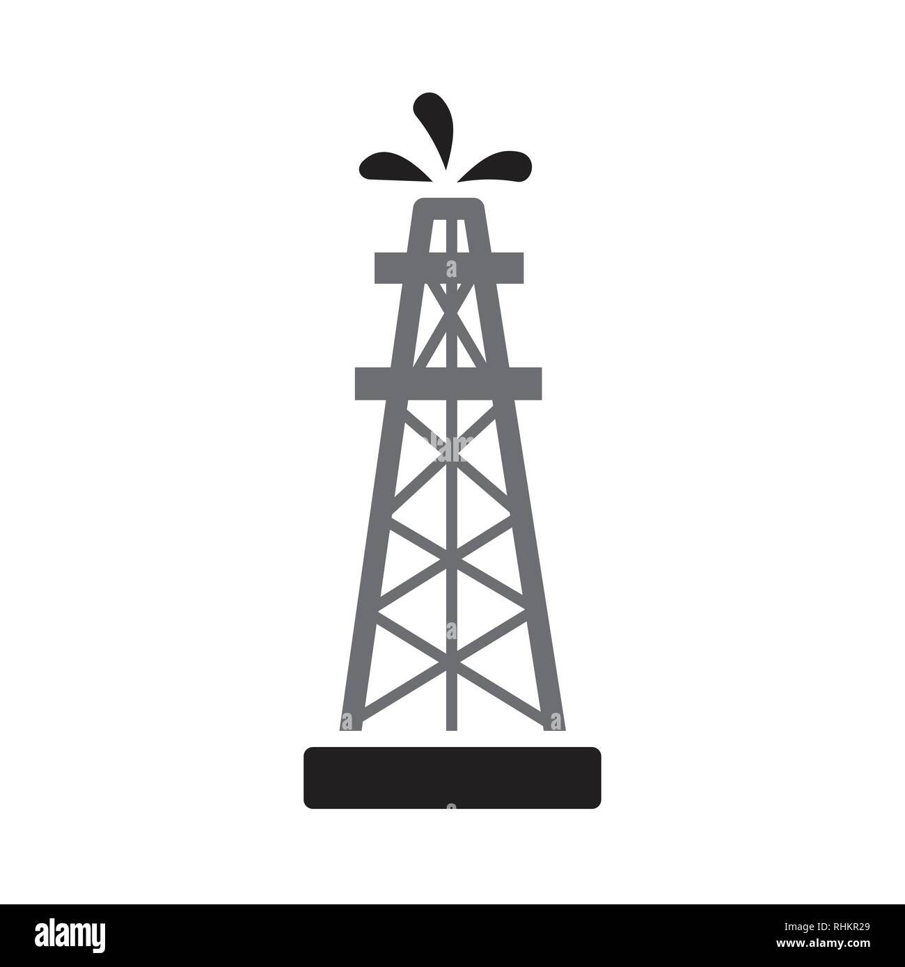 Oil production icon on white background for graphic and web design ...