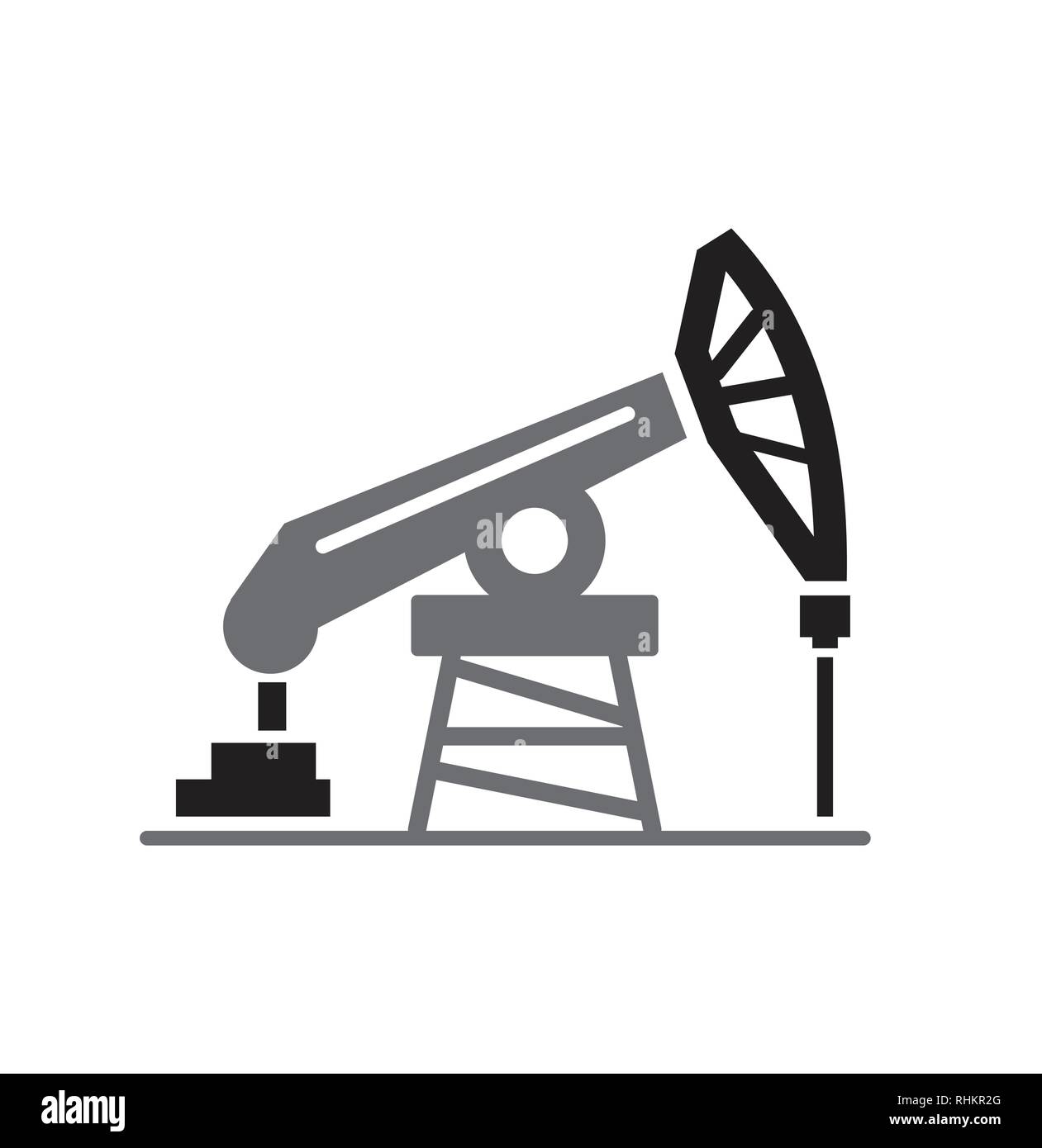 Oil production icon on white background for graphic and web design ...