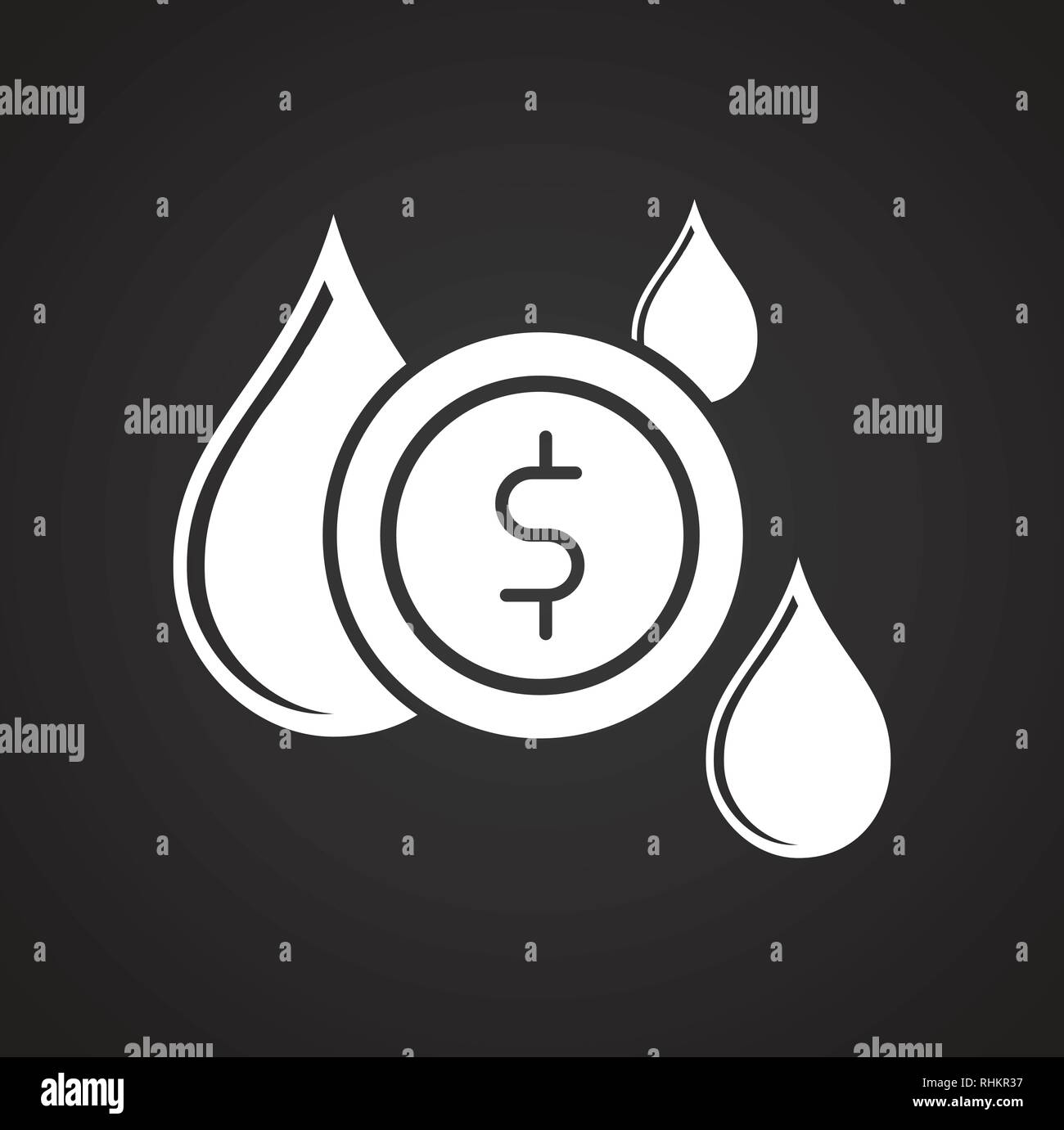 Oil icon on black background for graphic and web design, Modern simple ...
