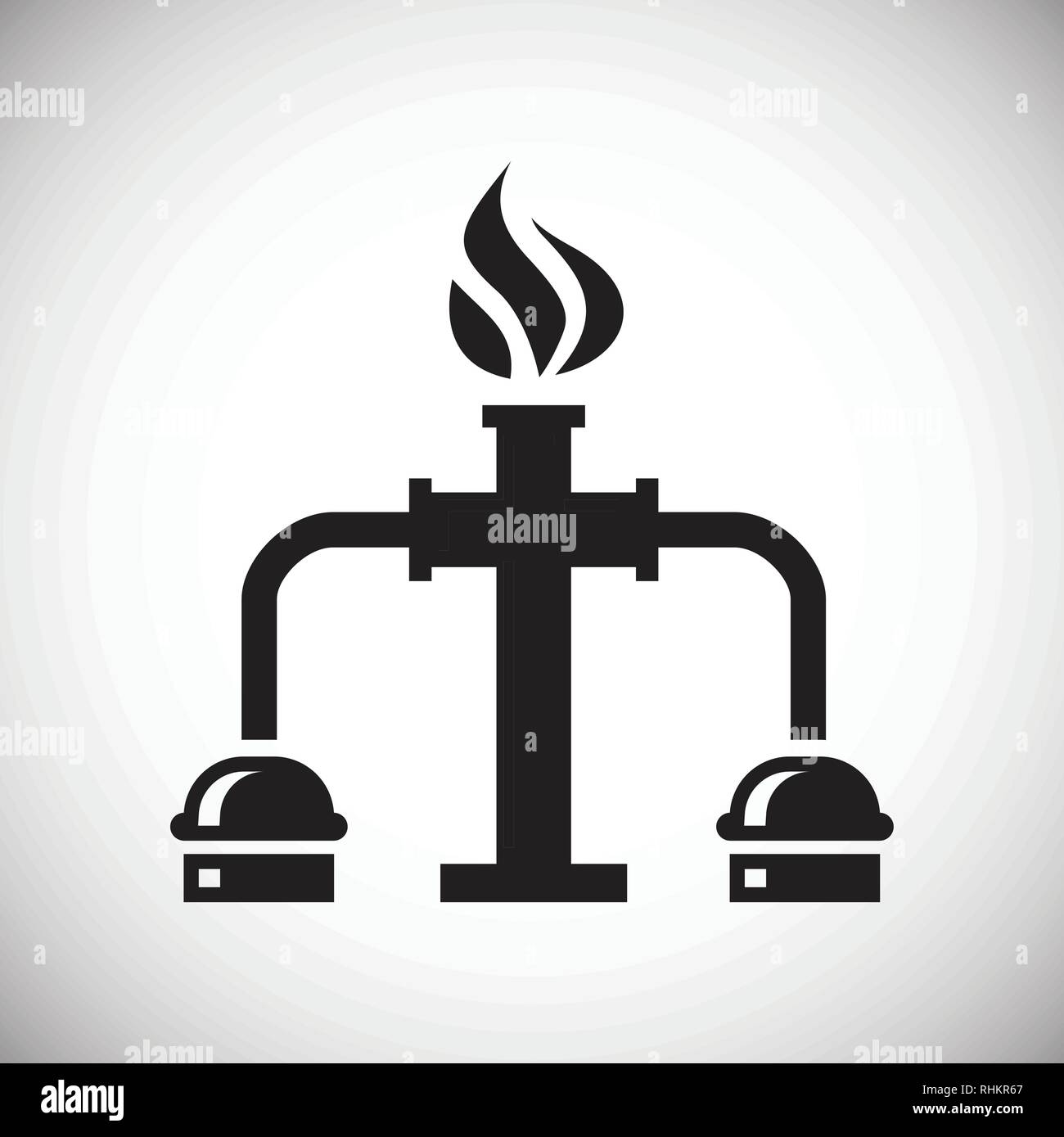 Oil refining industry icon on white background for graphic and web ...