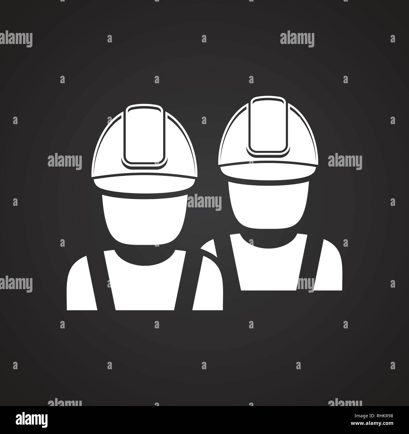 Field engineer icon on black background for graphic and web design ...