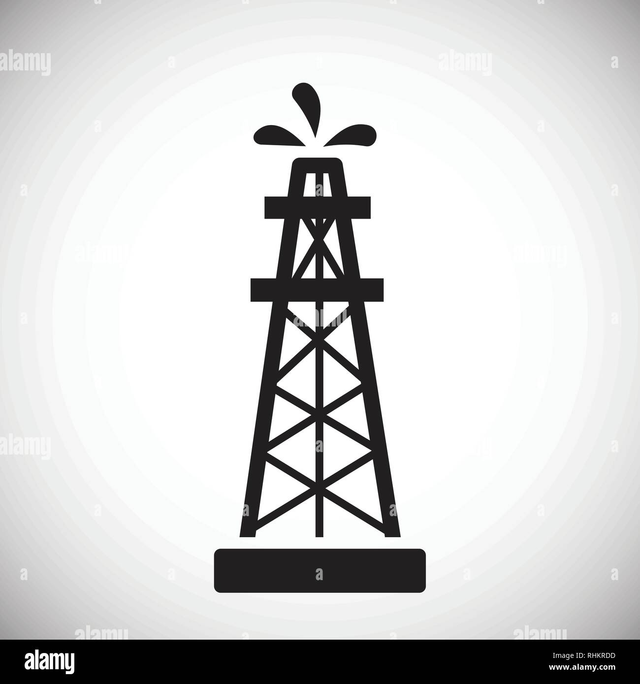 Oil production icon on white background for graphic and web design ...