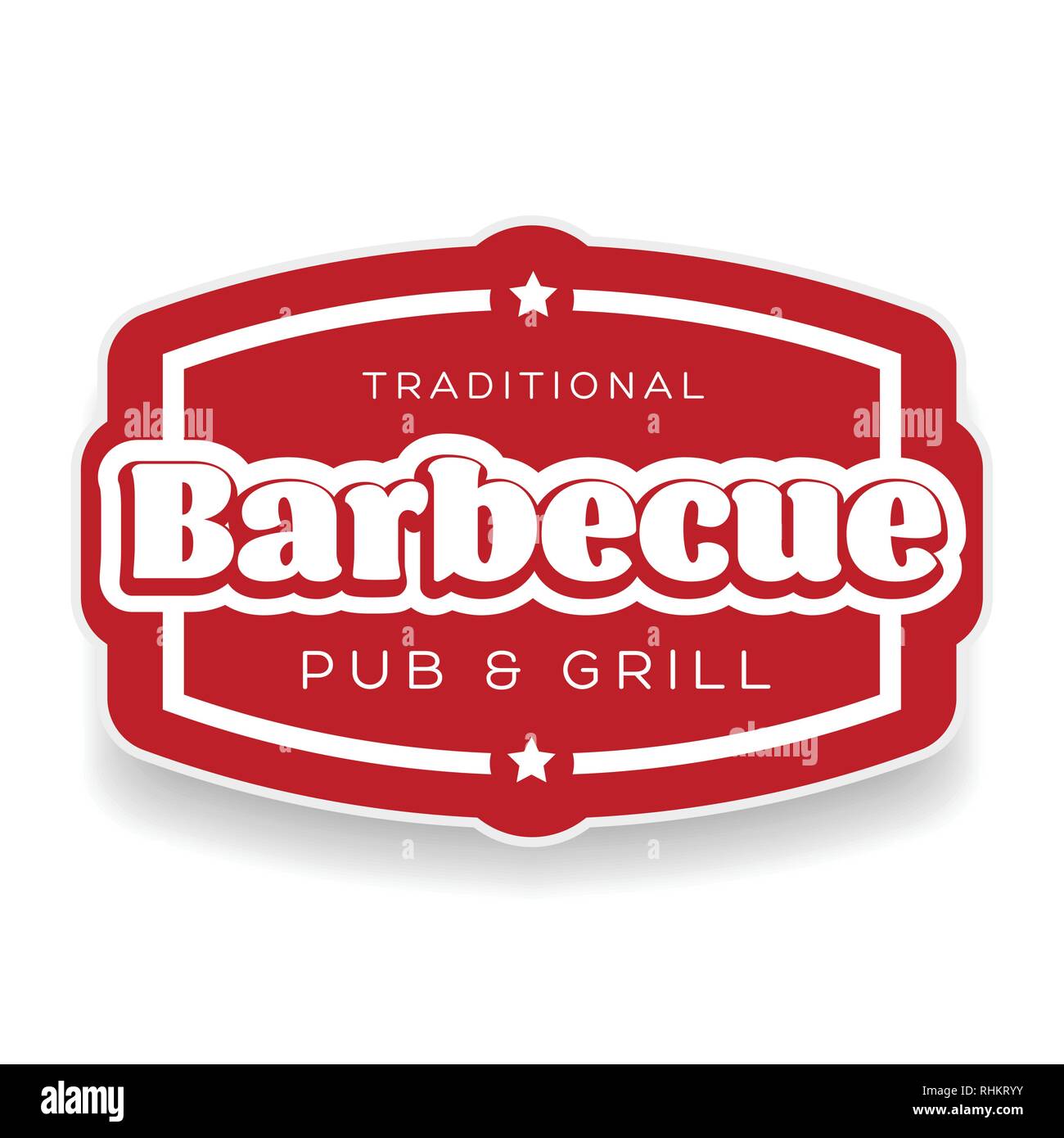 Traditional Barbecue pub and grill sign Stock Vector Image & Art - Alamy
