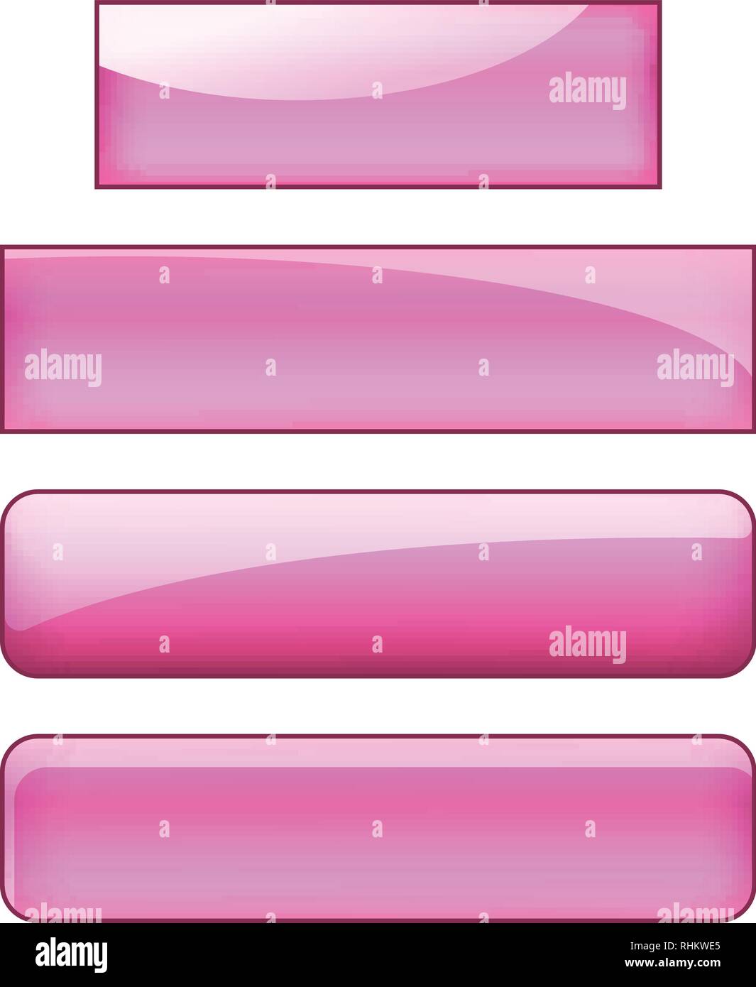 vector bright glossy web buttons set - purple Stock Vector Image & Art ...
