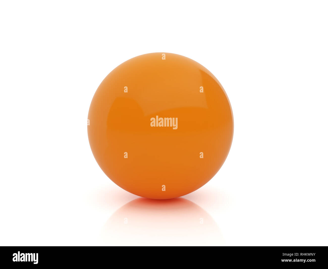 High resolution image orange sphere. 3d illustration over, white ...