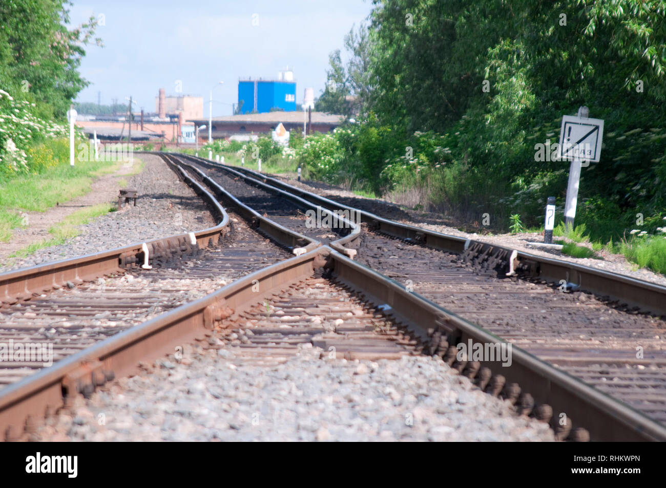 High resolution image cross ties. Fastening of a railway way Stock ...