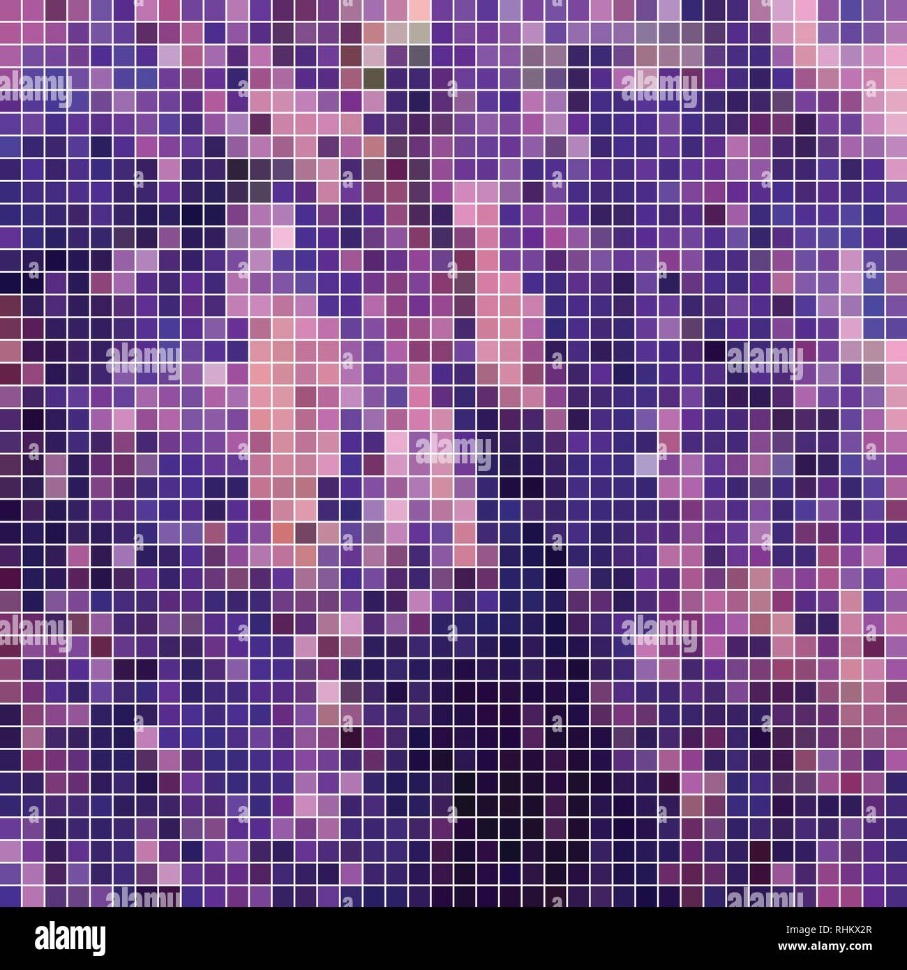 abstract vector square pixel mosaic background - purple and violet ...
