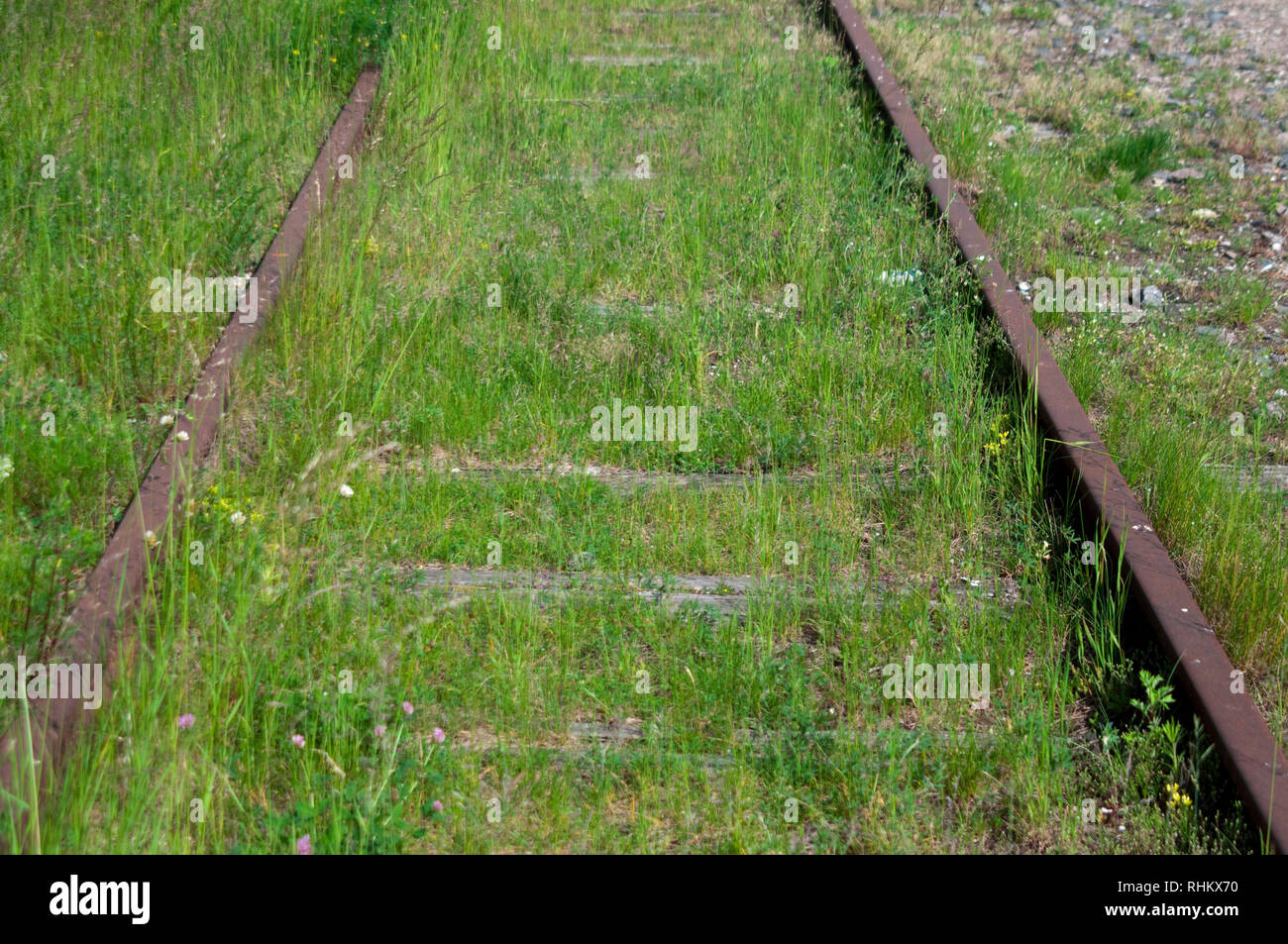 High resolution image cross ties. Fastening of a railway way Stock ...