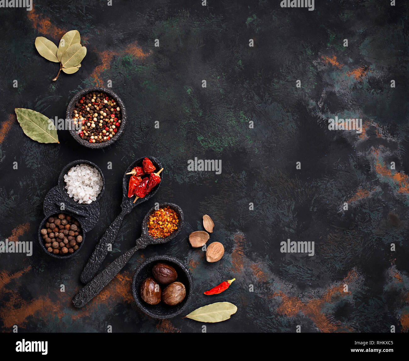 Various type of dry herbs and spices Stock Photo - Alamy