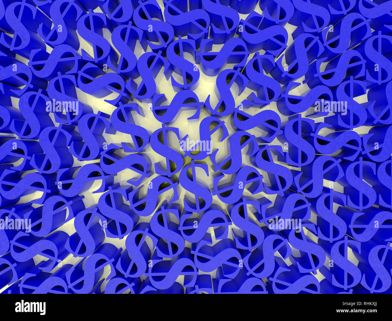 High resolution image. 3d rendered illustration. Huge amount dollar ...