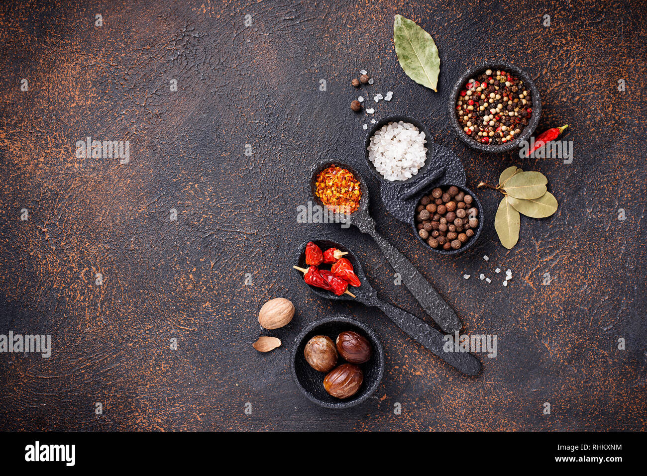 Various type of dry herbs and spices Stock Photo - Alamy