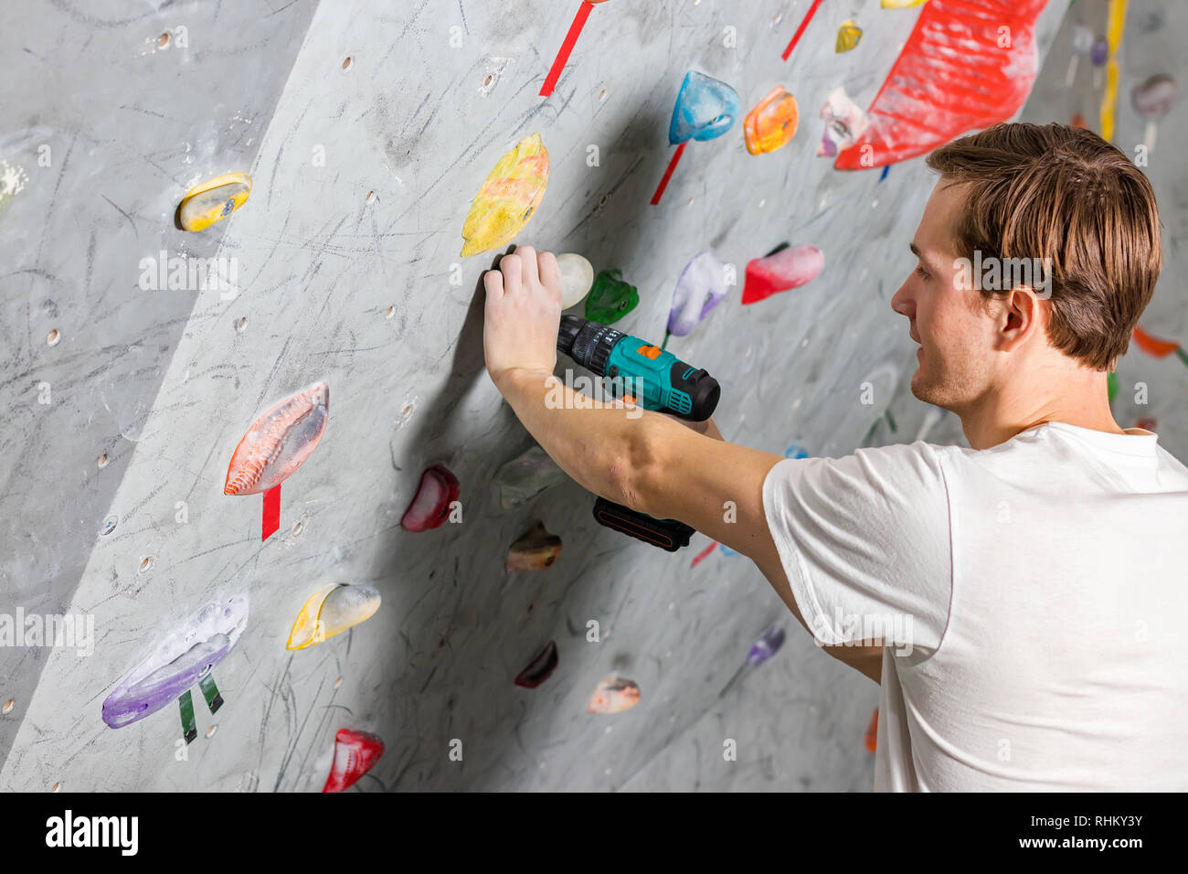 Climbing hand holds hi-res stock photography and images - Alamy