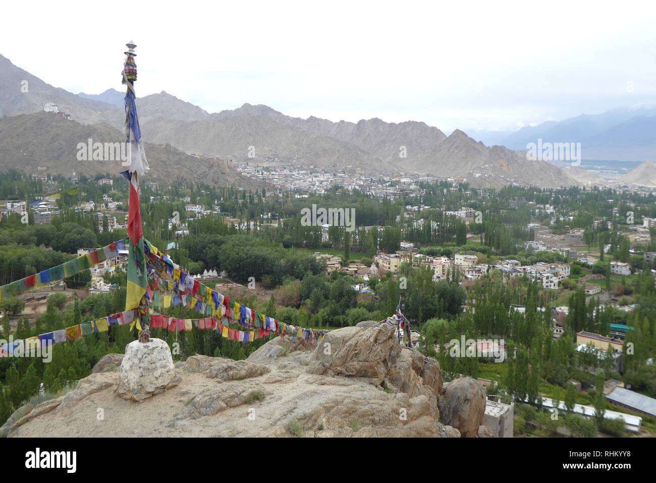 View of Leh, the capital of Ladakh Stock Photo - Alamy