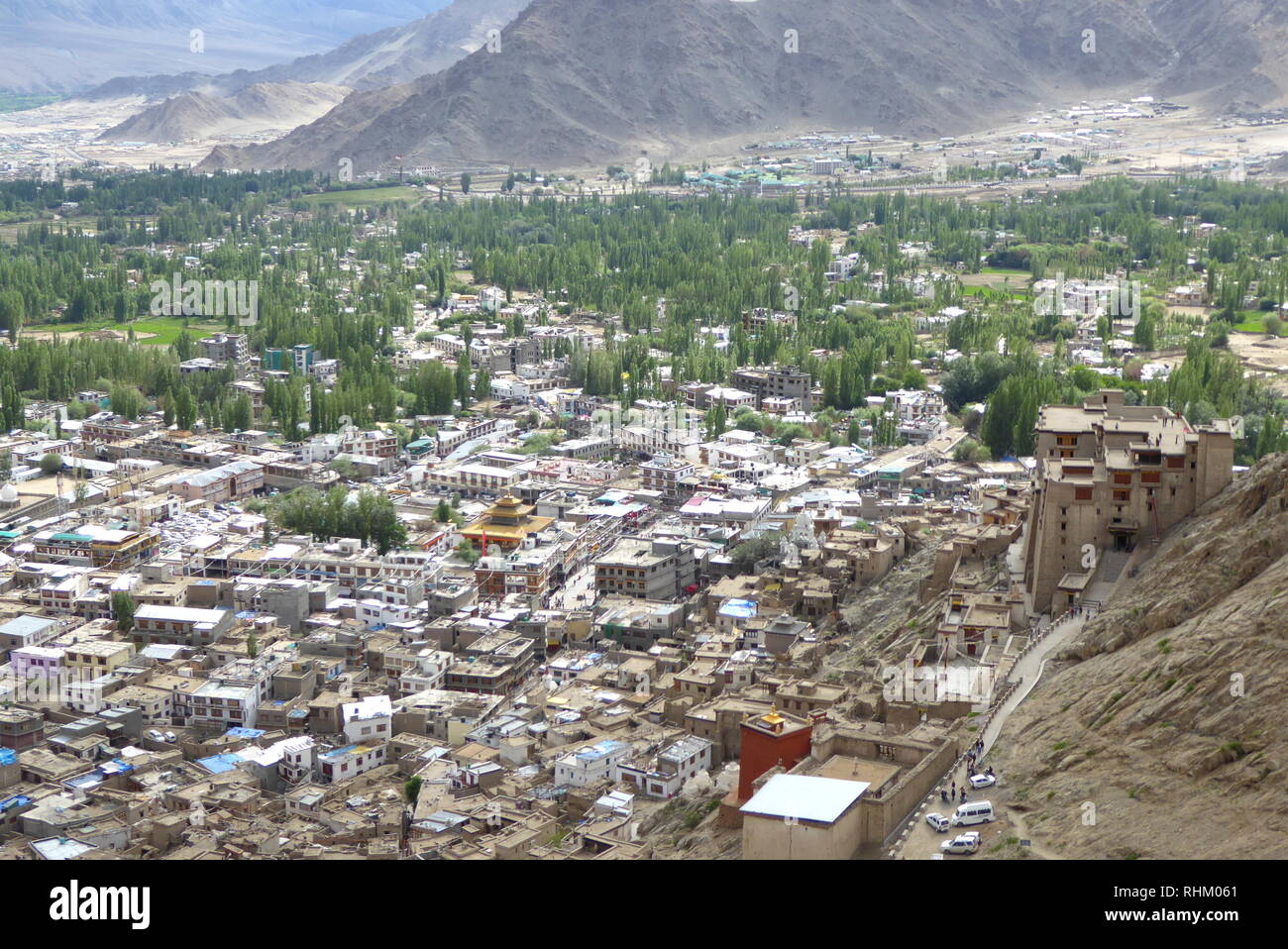 View of Leh, the capital of Ladakh Stock Photo - Alamy
