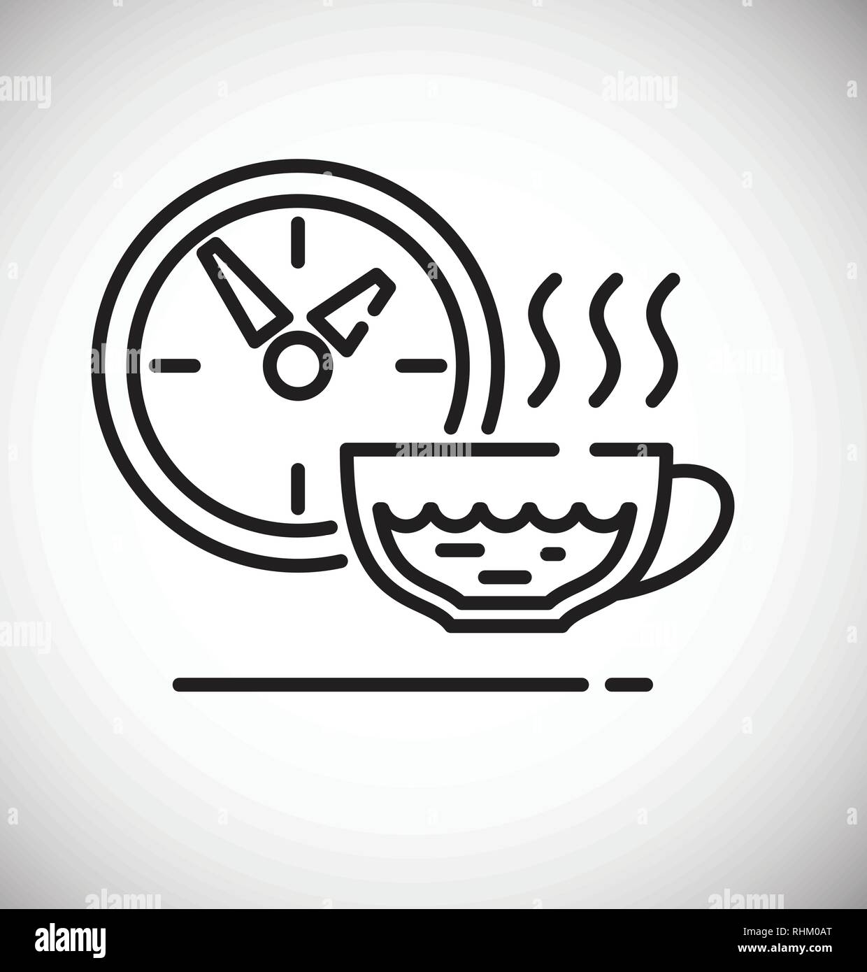 Tea outline icon on white background for graphic and web design, Modern ...