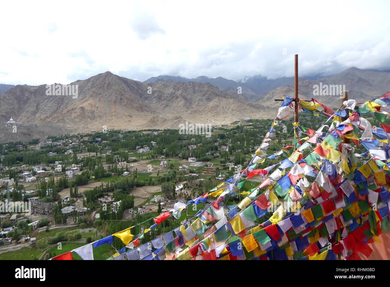 View of Leh, the capital of Ladakh Stock Photo - Alamy