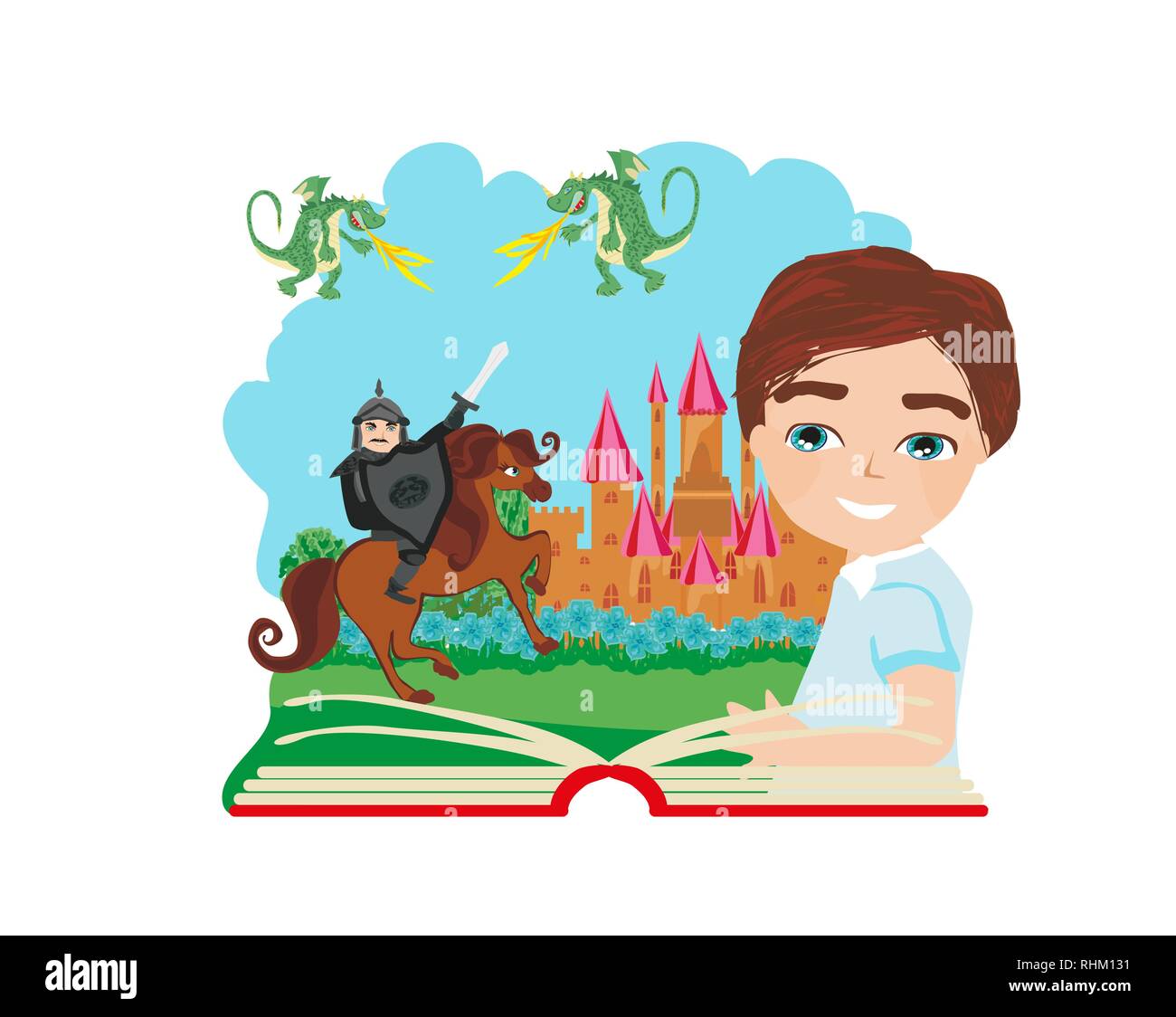 Magic door book Stock Vector Images - Alamy