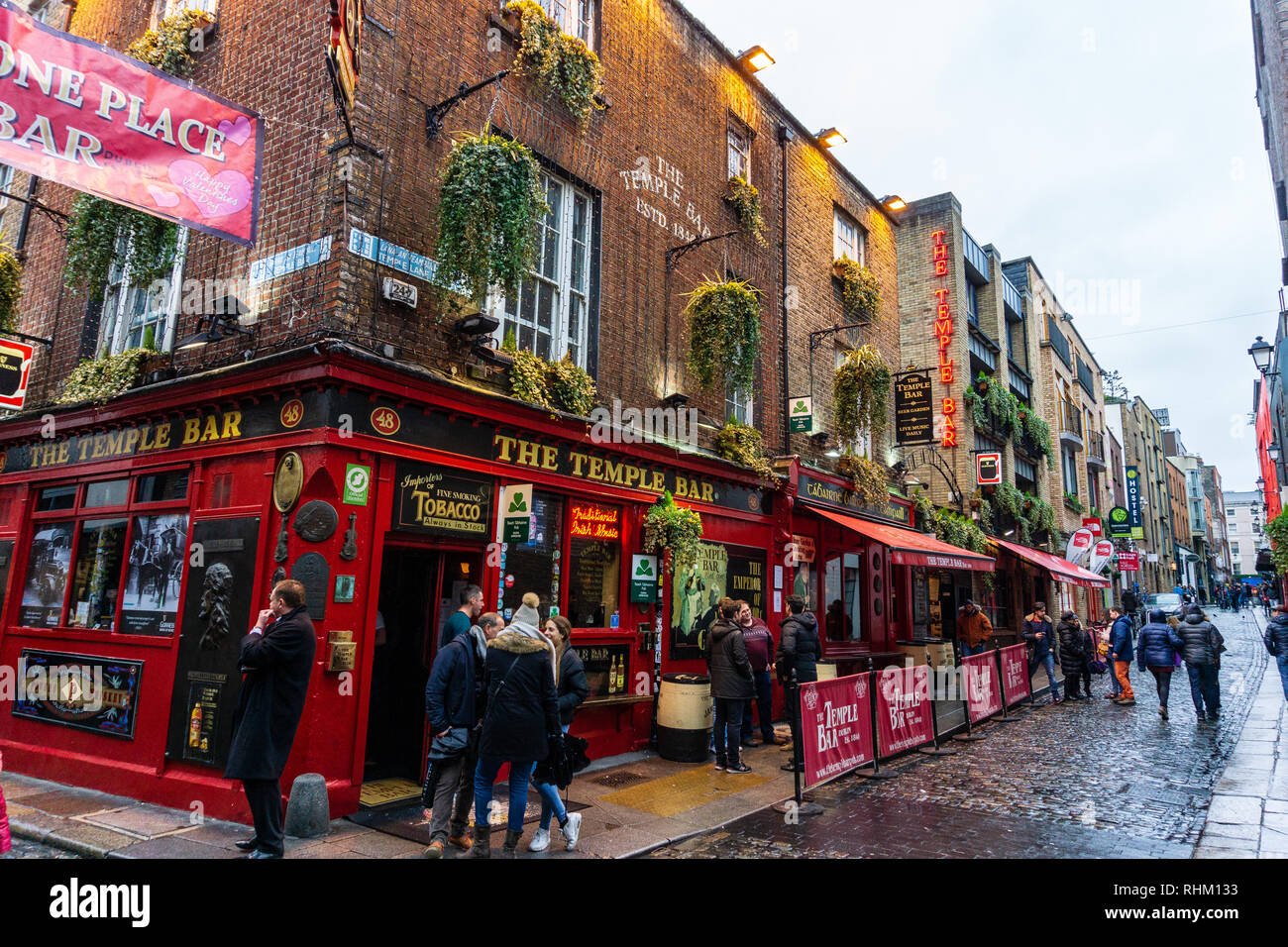 DUBLIN, IRELAND - NOV 11: Street scene in Dublin, Ireland on November ...