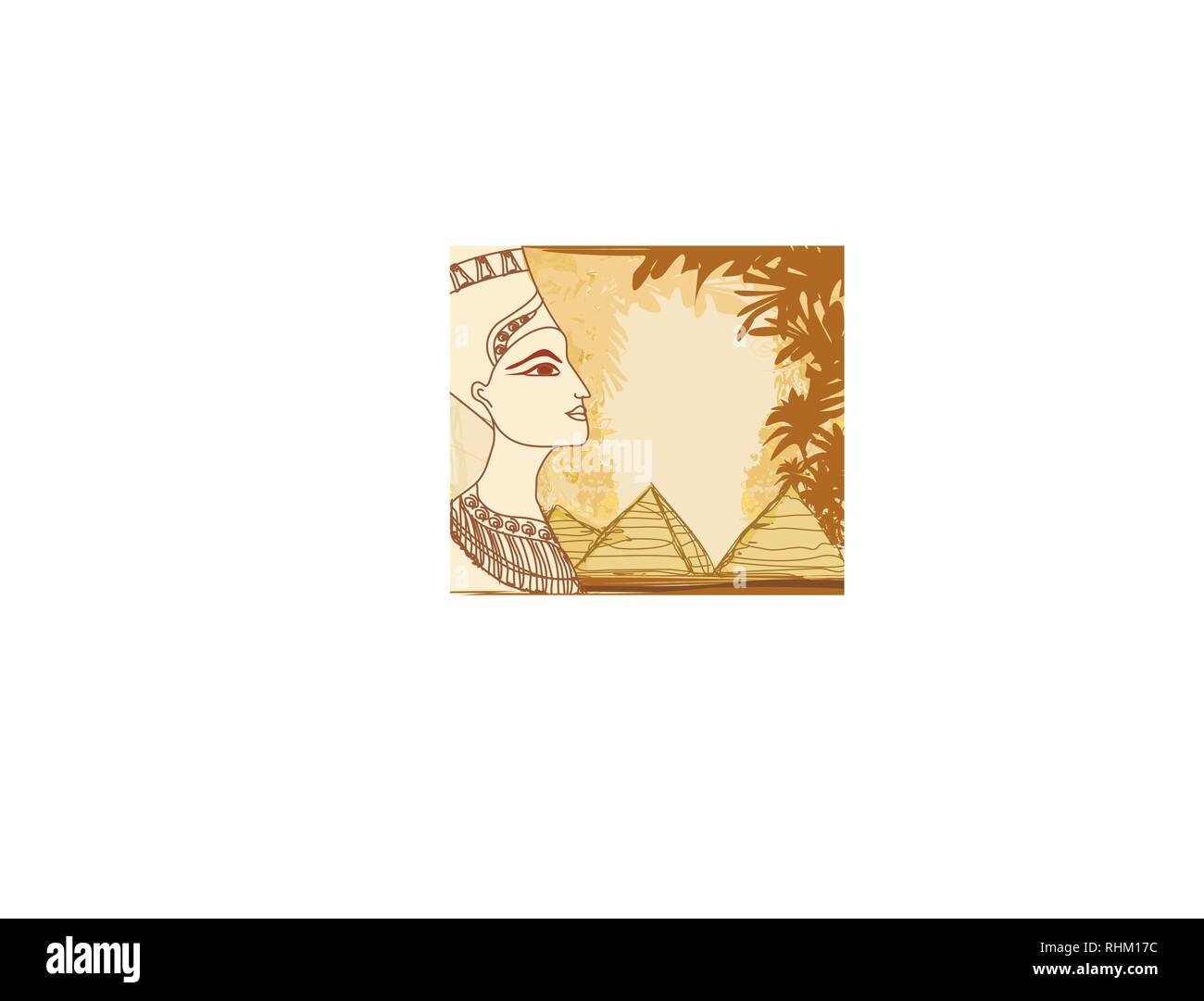 Egyptian queen cleopatra background flag egypt Stock Vector Images - Alamy