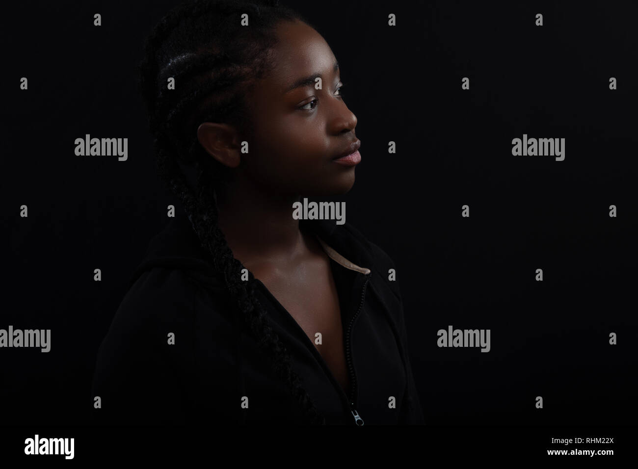 Black female model hi-res stock photography and images - Alamy