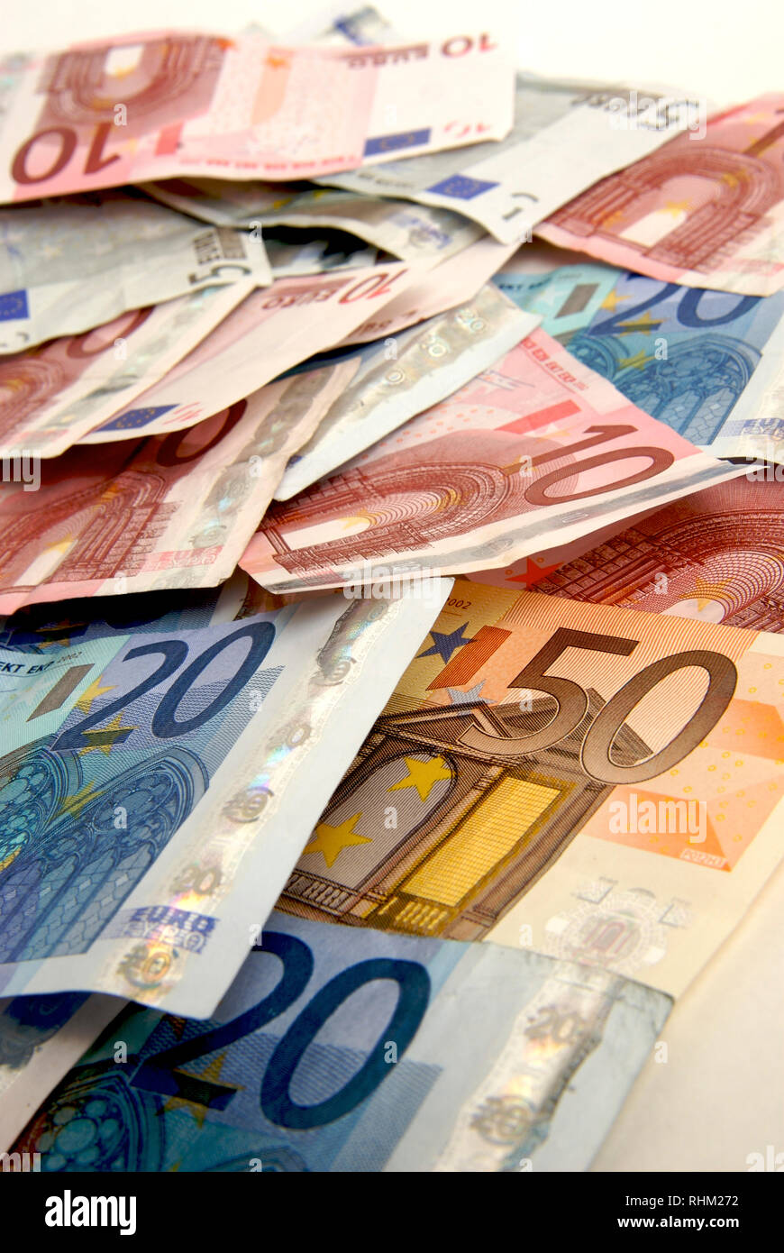 Euros , Euro banknotes Stock Photo - Alamy