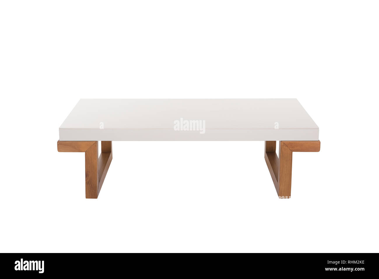 Table isolated on white background Stock Photo - Alamy