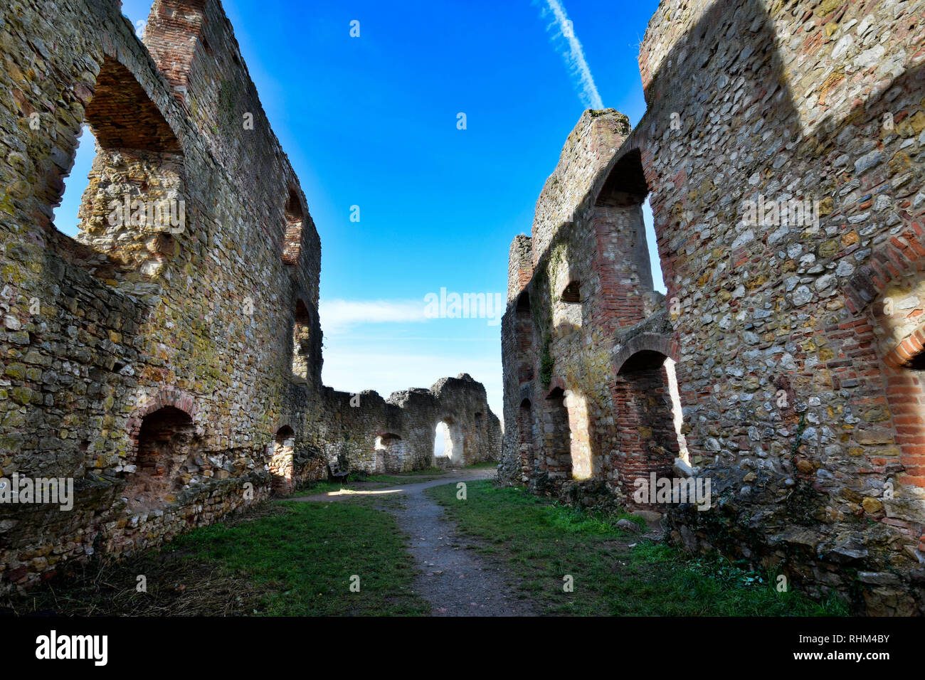 castle ruin of Staufen in the black forest area in germany Stock Photo ...