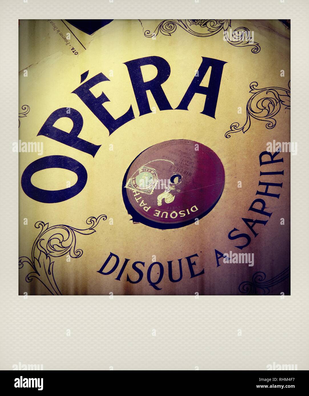 Opera music - old vintage vinyl records Stock Photo - Alamy