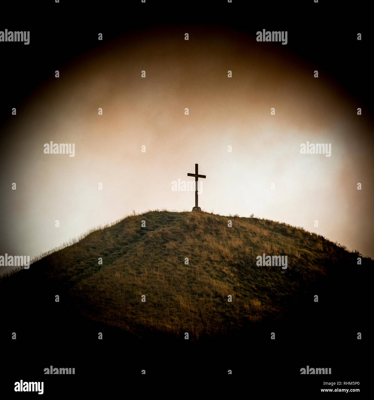 Cross on a hill hi-res stock photography and images - Alamy
