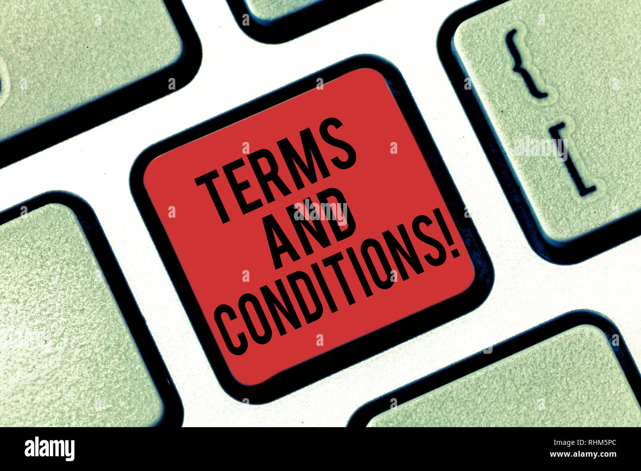 Handwriting text Terms And Conditions. Concept meaning detail the rules ...