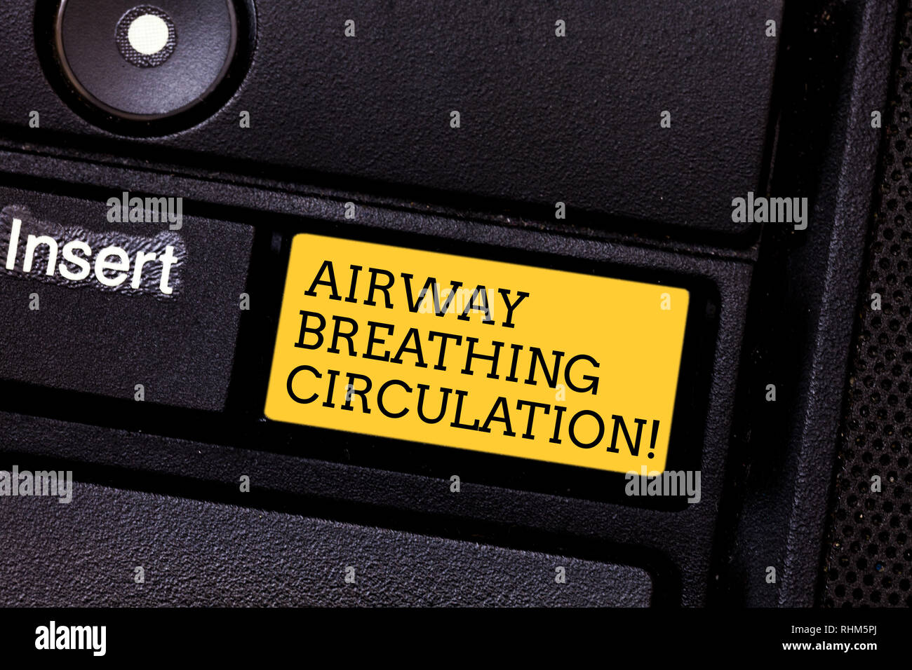 Word writing text Airway Breathing Circulation. Business concept for ...