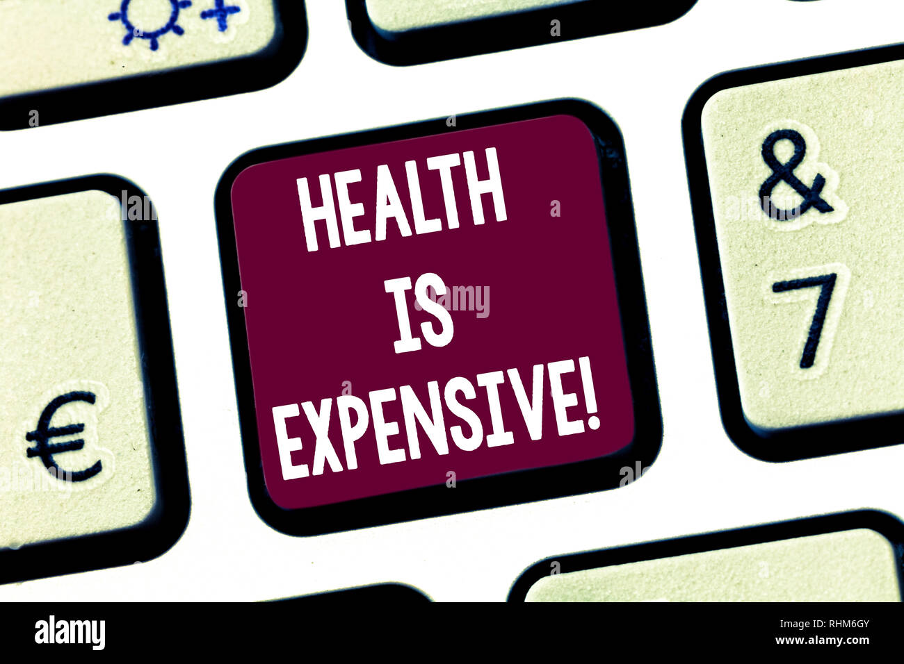 Text sign showing Health Is Expensive. Conceptual photo take care body ...