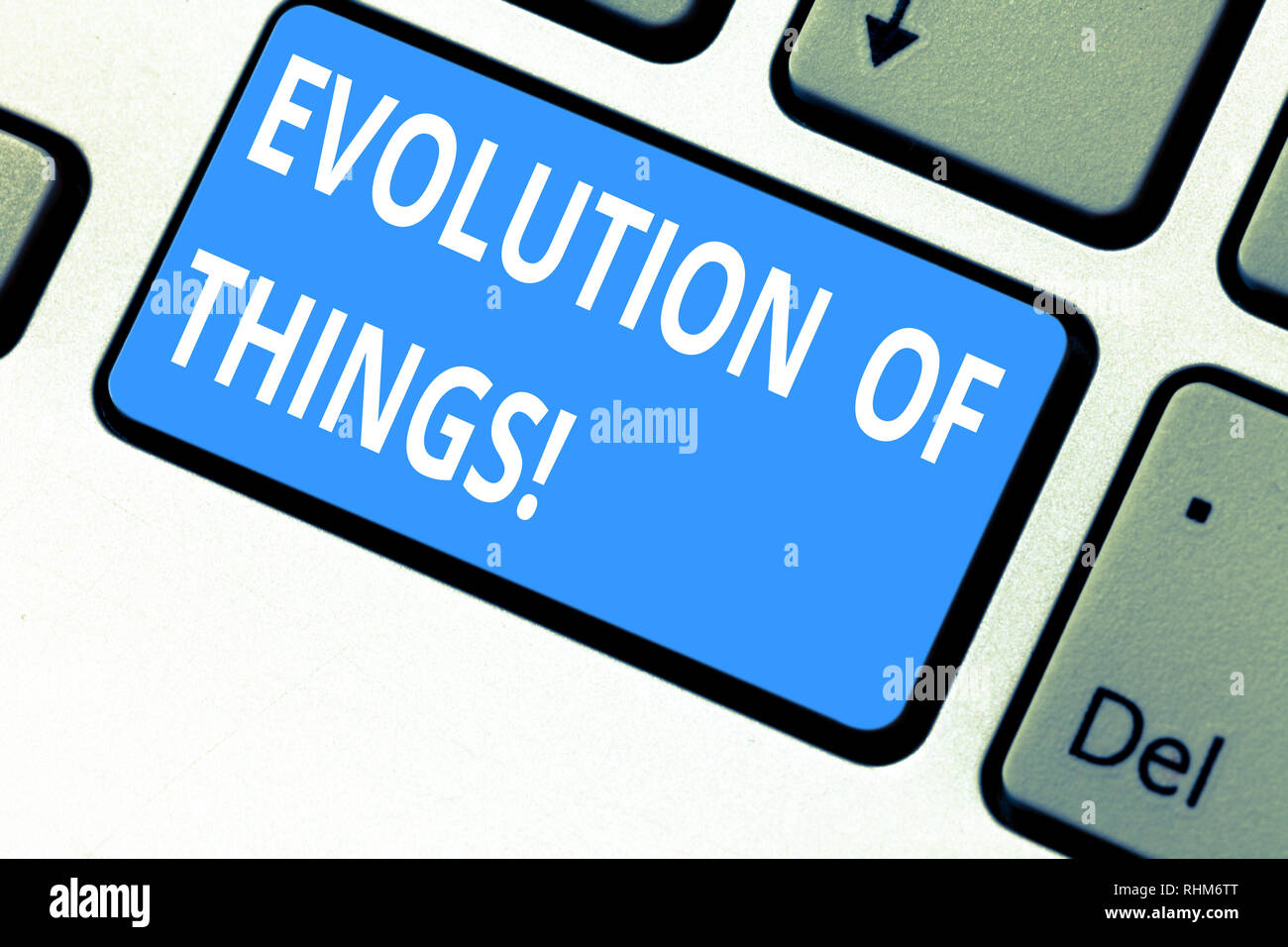 Text sign showing Evolution Of Things. Conceptual photo process gradual ...