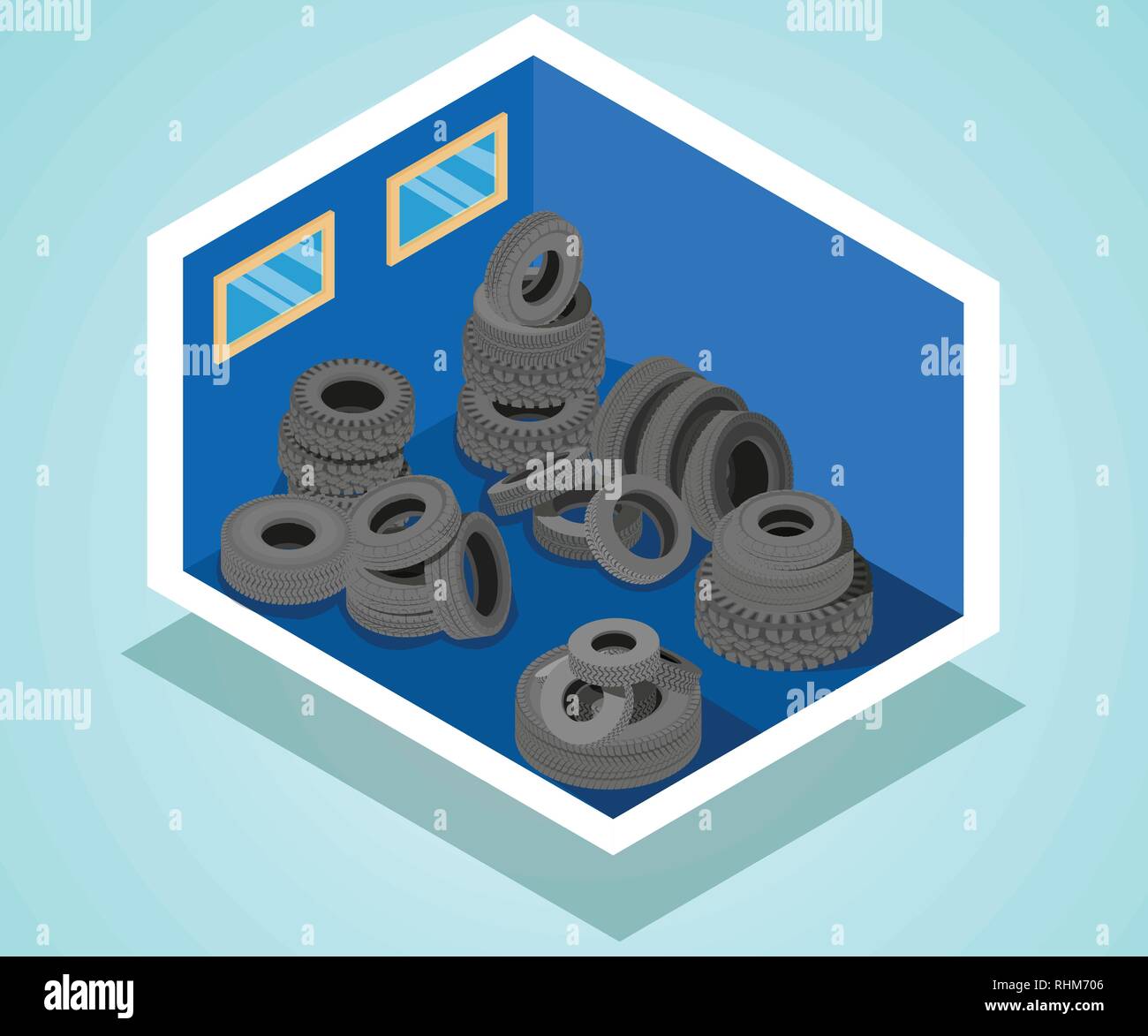 Stock wheel concept banner, isometric style Stock Vector Image & Art ...