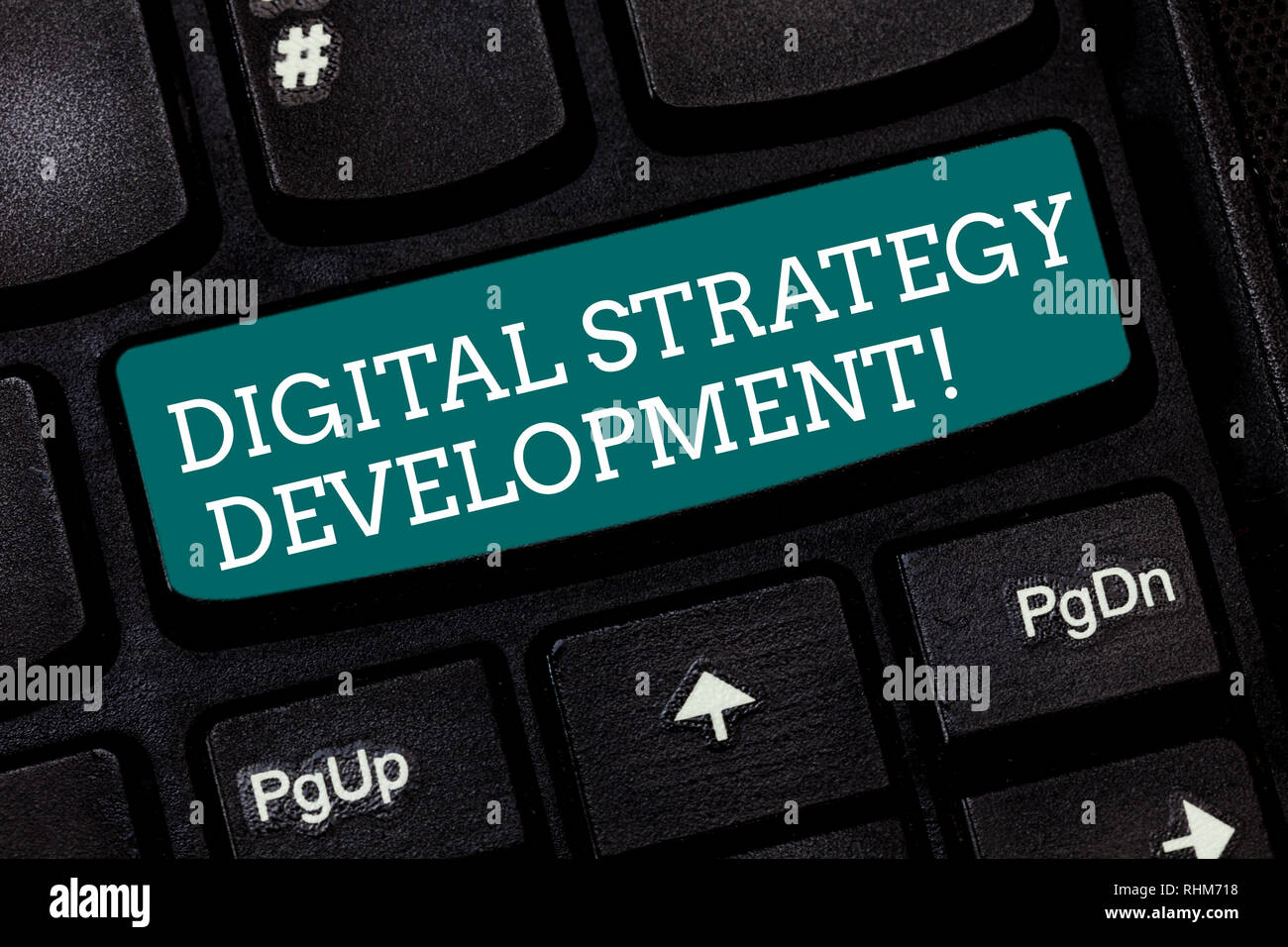 Writing note showing Digital Strategy Development. Business photo ...