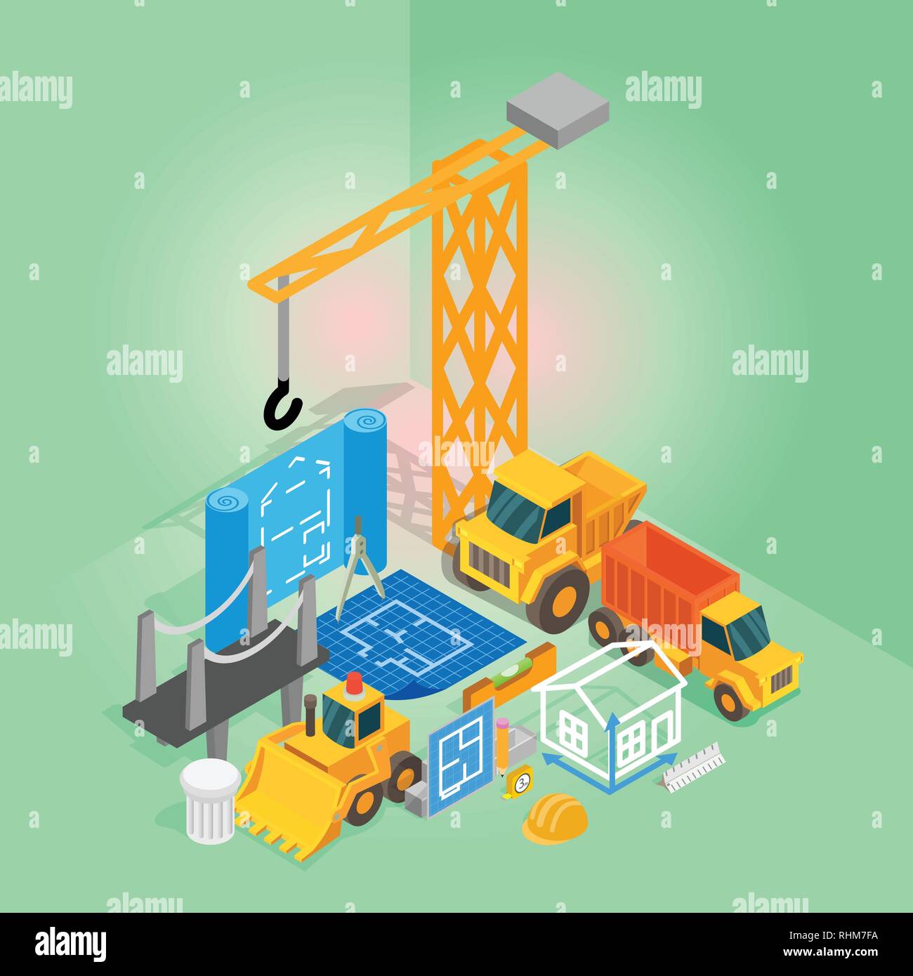 Technical concept banner, isometric style Stock Vector Image & Art - Alamy