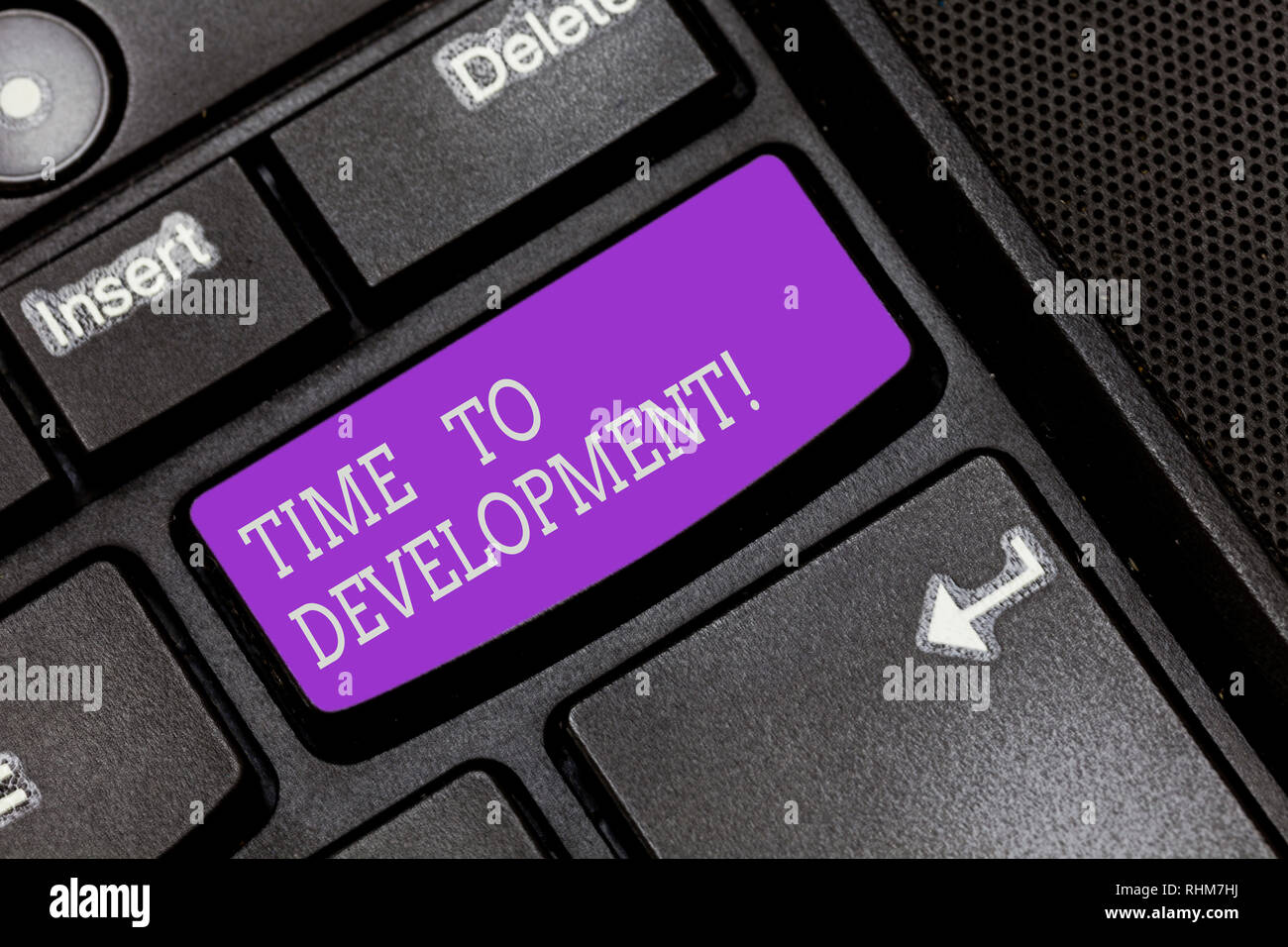 Text sign showing Time To Development. Conceptual photo length of time ...